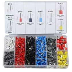 1200 Pieces 8 Types Insulated Ferrule Set - Cable Ferrule Motorobit ...