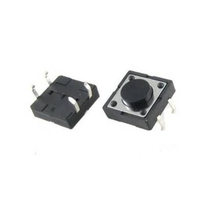 12x12x5mm 4 Pinli Siyah Push Buton - Tact Switch 12X12 Tact Switch ...