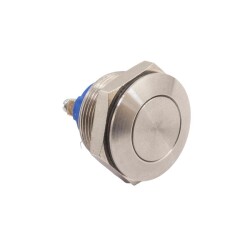 22mm Flat Momentary Metal Button Motorobit - Motorobit.com