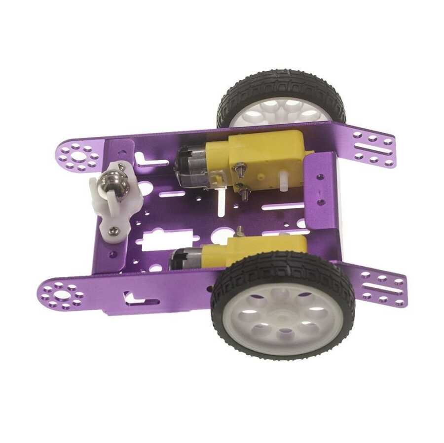 2wd mBot Alüminyum Araç Kiti - Mor ( Motor ve Tekerlek Dahil ...