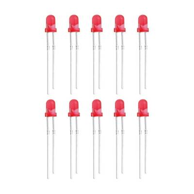 3mm Red Led Package - 10 Pieces Motorobit - Motorobit.com