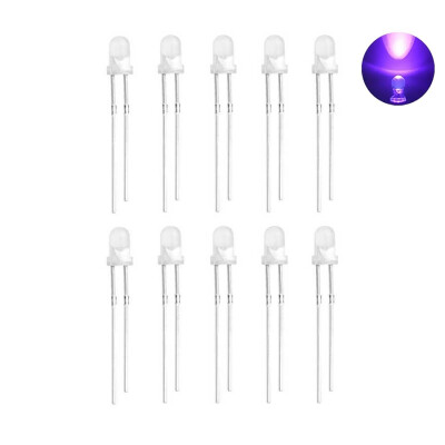 3mm Transparent Purple Led Package - 10 Pcs Motorobit - Motorobit.com