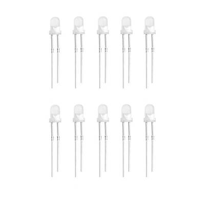 3mm White Led Package Short Leg - 10 Pcs Motorobit - Motorobit.com