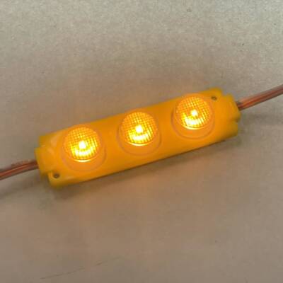 3W Lens Module 3 LEDs - Yellow 12V Motorobit - Motorobit.com
