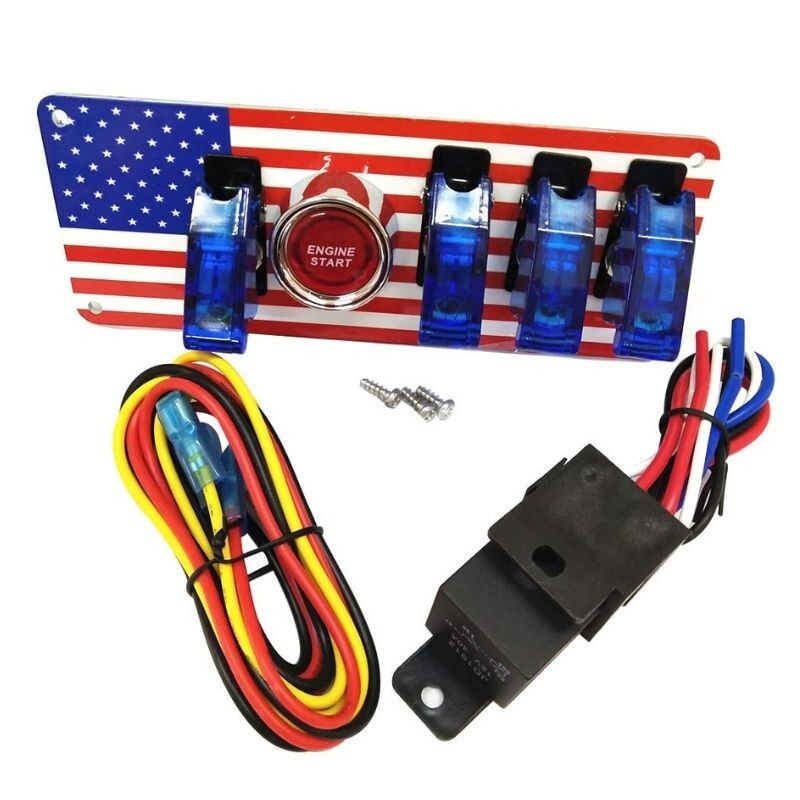 4-way ON-OFF Toggle Switch Panel - With Engine Start Button Motorobit ...