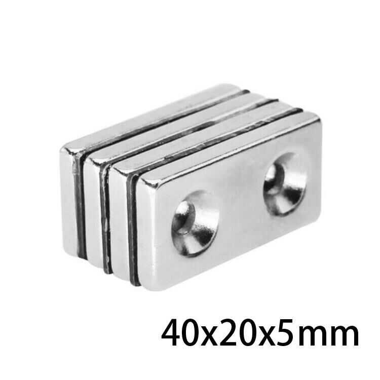40X20x5-5mm Double Countersunk Hole Neodymium Strong Magnet Motorobit ...