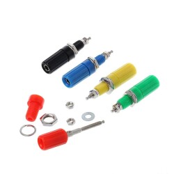 4mm Born Jack - Banana Blue Female Socket with Screw Motorobit ...