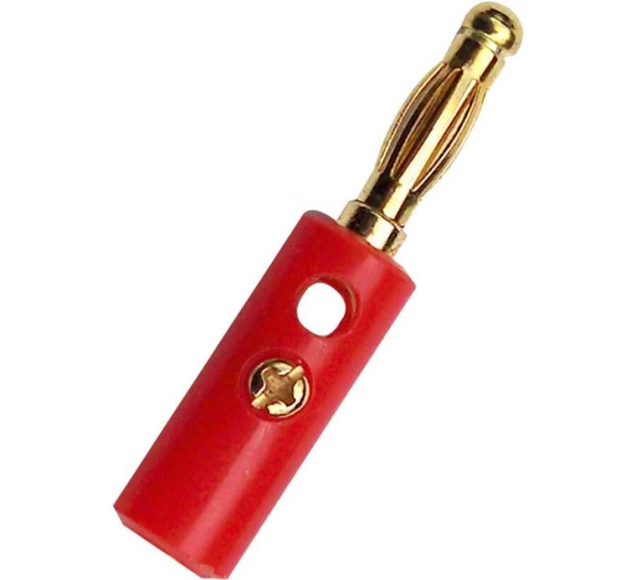 4mm Red Male Born Jack - Banana Connector Motorobit - Motorobit.com