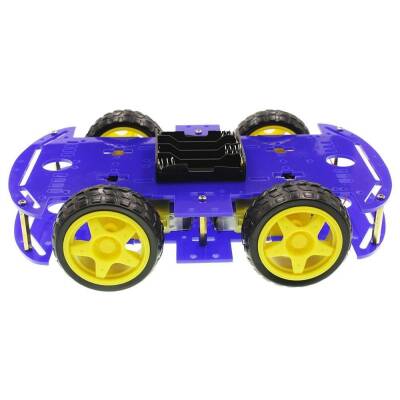 4WD Blue Chassis Wheel Car Kit Motorobit - Motorobit.com