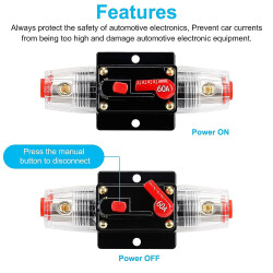 50A Car Amplifier Fuse Box - Circuit Breaker Motorobit - Motorobit.com