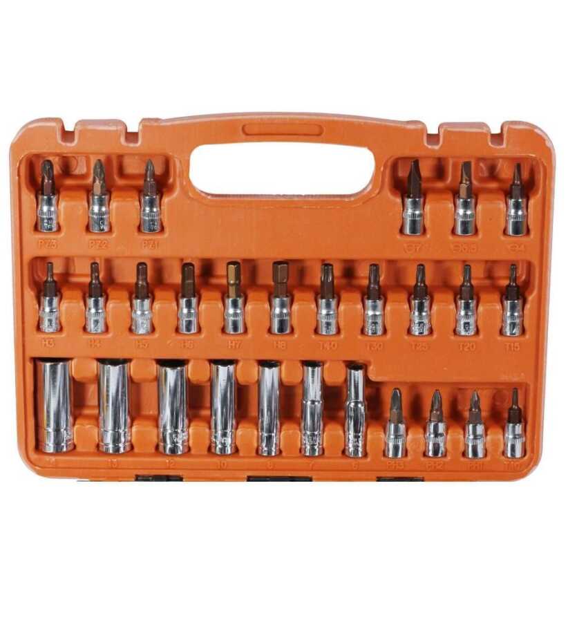 53 Piece 1/4 Ratchet Socket Wrench Set Motorobit - Motorobit.com