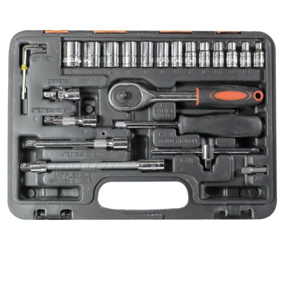 53 Piece 1/4 Ratchet Socket Wrench Set Motorobit - Motorobit.com