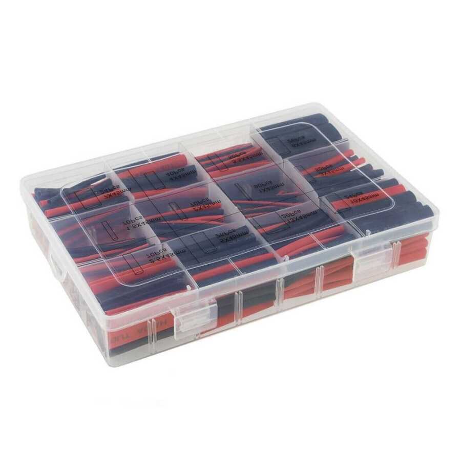 560pcs Black/Red Heat Shrink Tubing Set with Box Motorobit - Motorobit.com