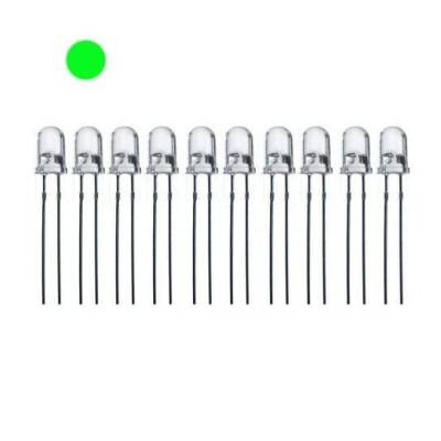 5mm Transparent Green Led Package - 10 Pcs Motorobit - Motorobit.com