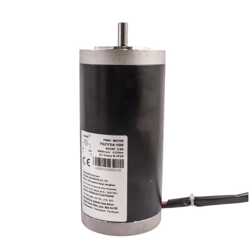 76ZY24-100 24V 4000RPM PMDC Motor Yüksek Torklu Motorlar Linix ...