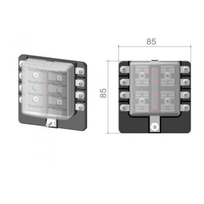 8 Channel Auto Blade Fuse Box - With LED Motorobit - Motorobit.com