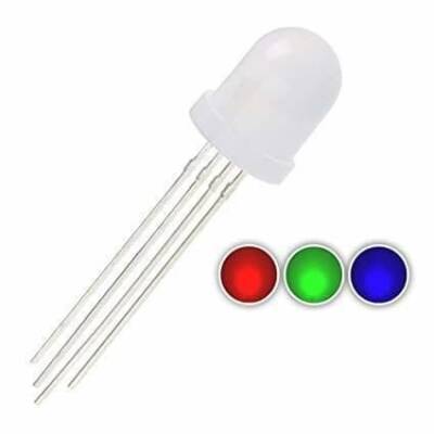 8mm RGB LED 4 Bacaklı Ortak Anot 8mm Led Motorobit - Motorobit.com