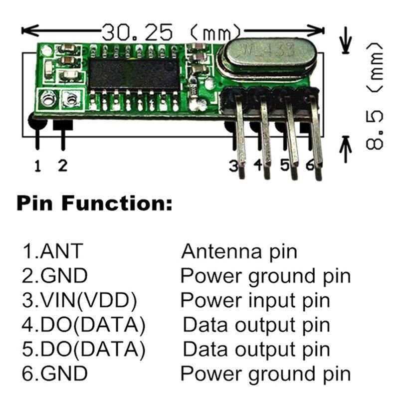 WL101-341 433MHz RF Alıcı Modülü RF Alıcı-Verici Motorobit - Motorobit.com