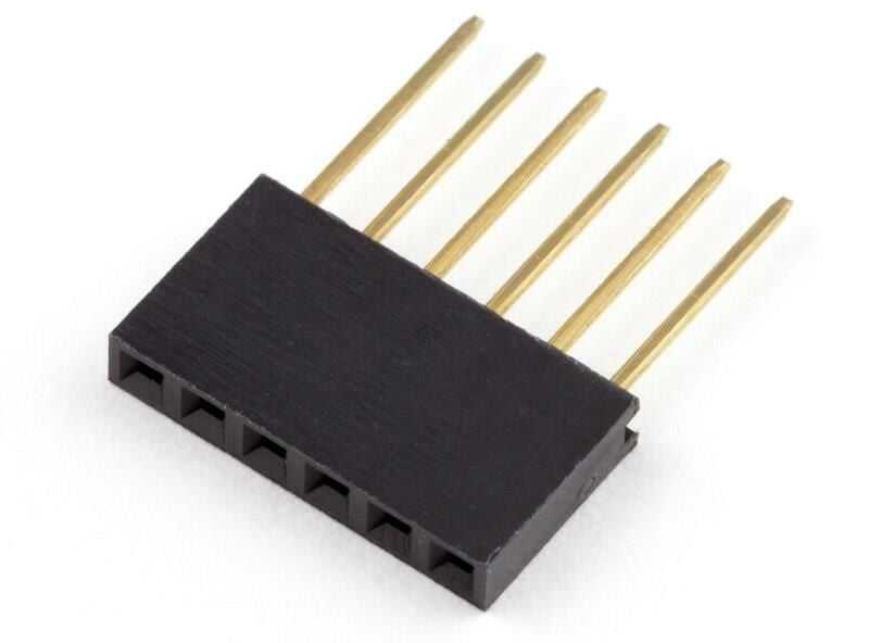 Arduino Uzun Bacaklı 6 Pin Dişi Header Header Motorobit - Motorobit.com