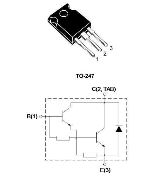 BUX127 - TO247 NPN Transistor Motorobit - Motorobit.com