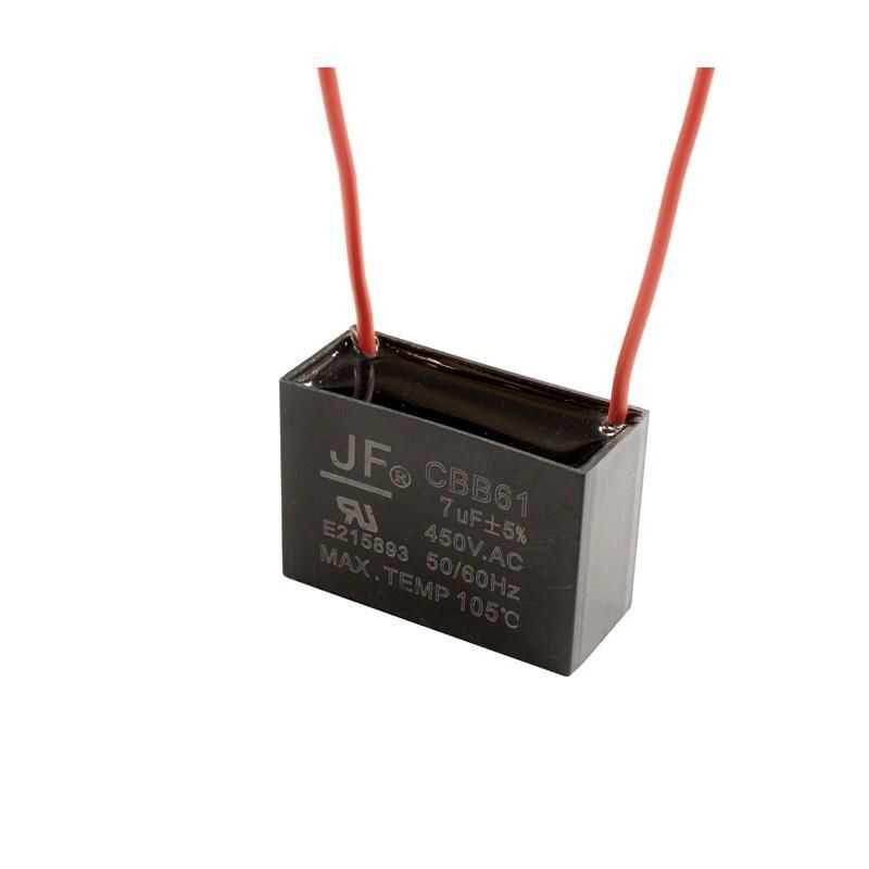 CBB61 7uF 450V Permanent Capacitor with Cable Box Motorobit - Motorobit.com