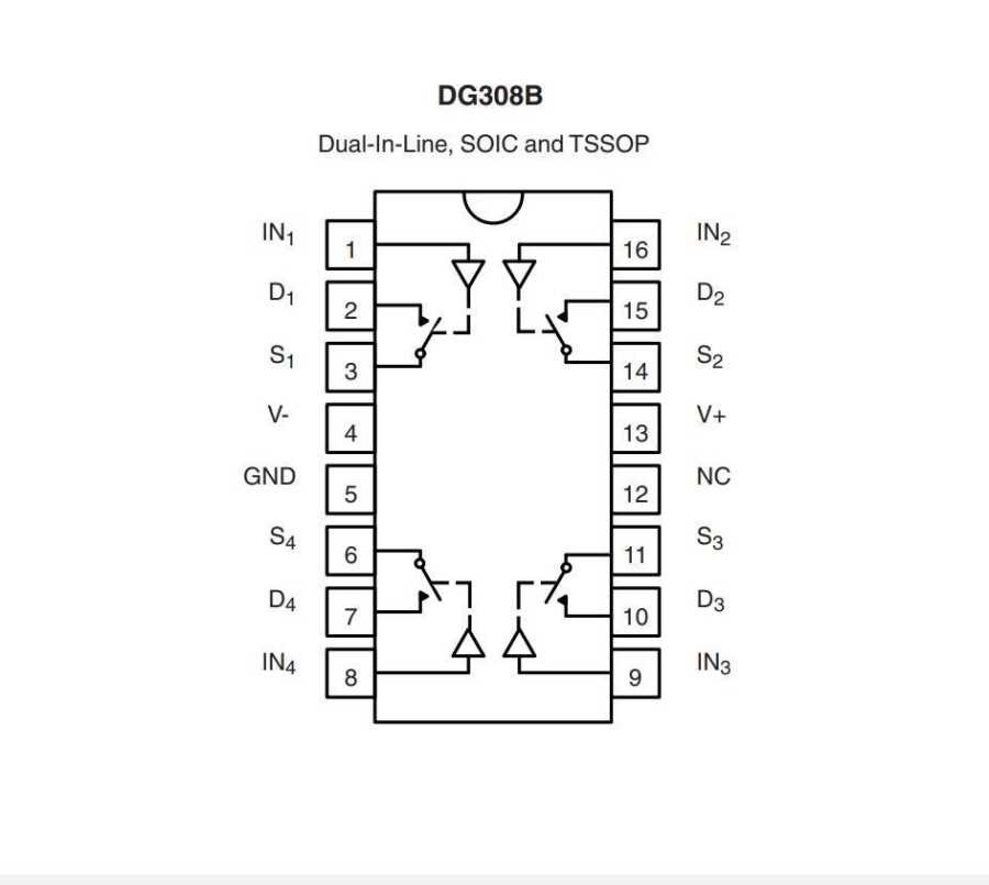 DG308BDY SOIC-16 CMOS Analog Switching IC Motorobit - Motorobit.com