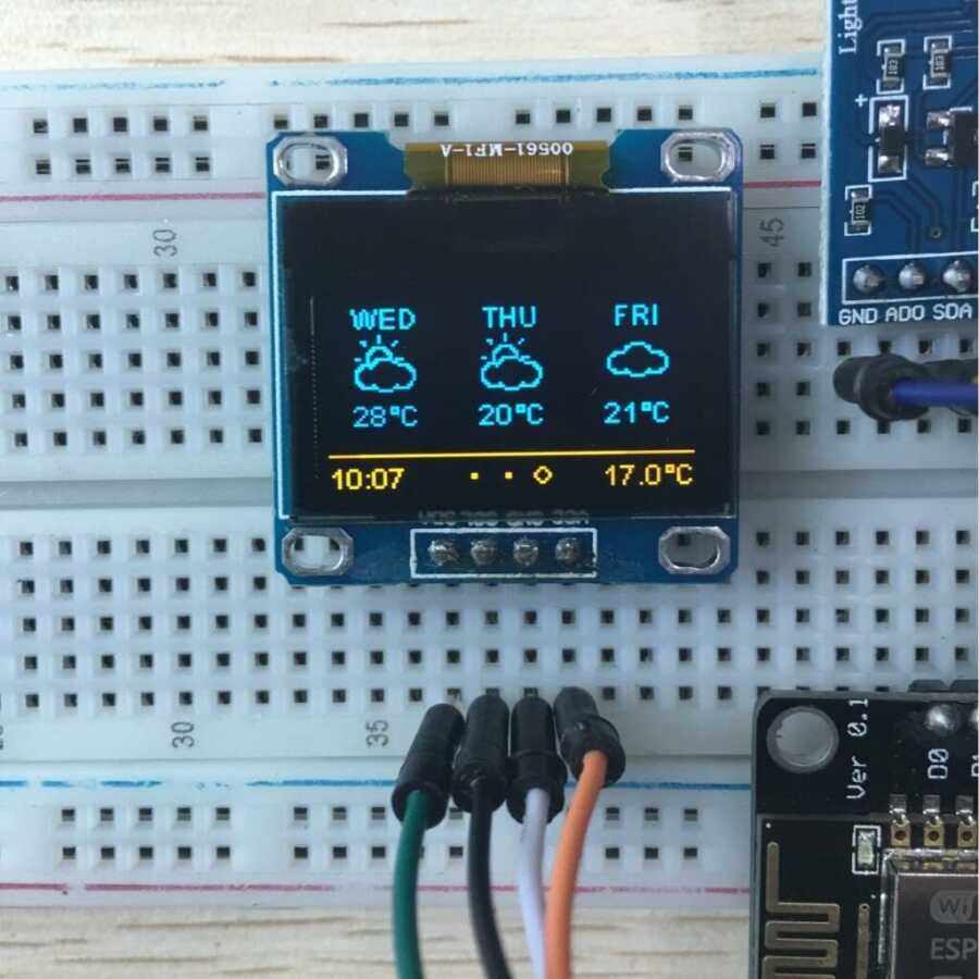 Esp8266 Weather Station Measuring Inside And Outside ESP8266