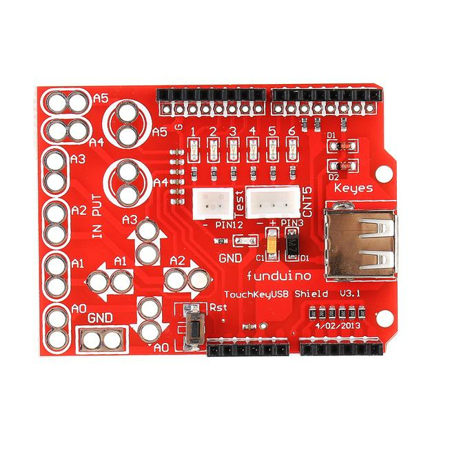 Funduino TouchKey USB Shield V3.1 Arduino Shield Motorobit - Motorobit.com