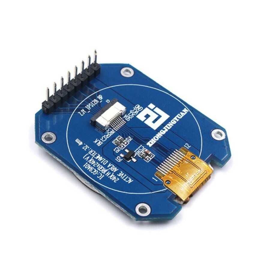 GC9A01 1.28'' 240x240 Oled Grafik Lcd Ekran - Kare PCB Oled Lcd Display Motorobit - Motorobit.com