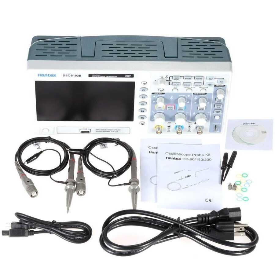 Hantek DSO5102B 100 Mhz 2 Kanal Osiloskop Osiloskop Motorobit ...