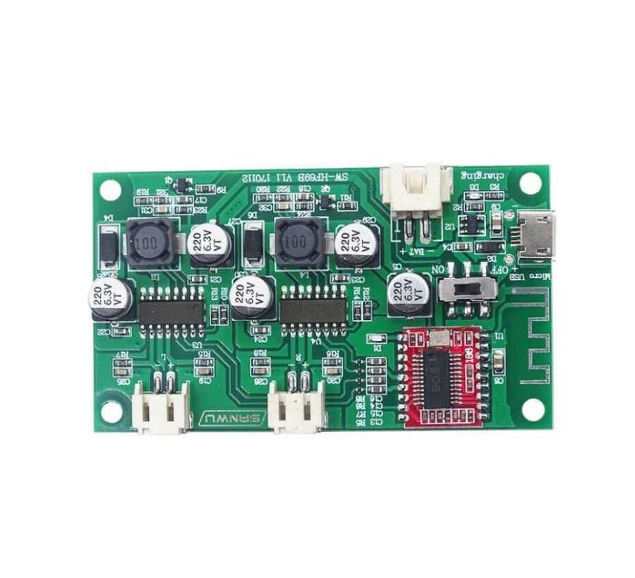 HF69B Bluetooth DC 5V/3.7V 2X6W Güç Amplifikatör Devresi Amfi Devreleri ...