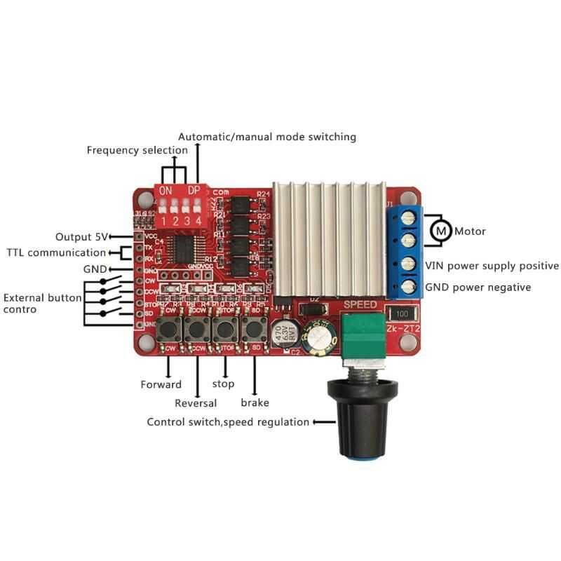 Hız ve Yön Kontrol 5A Dc Motor Sürücü 5-26V Dc Motor Sürücüleri ...