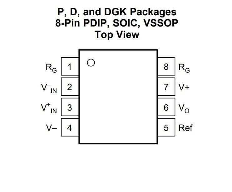 INA126UA SOIC-8 Enstrümantasyon Yükselteci Entegresi INA/IR Serisi ...