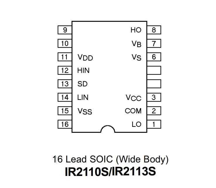 IR2110 SOIC-16 Smd Mosfet Driver IC Motorobit - Motorobit.com
