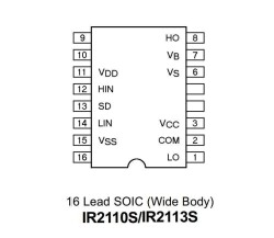 IR2110 SOIC-16 Smd Mosfet Sürücü Entegresi INA/IR Serisi Entegreler Motorobit - Motorobit.com
