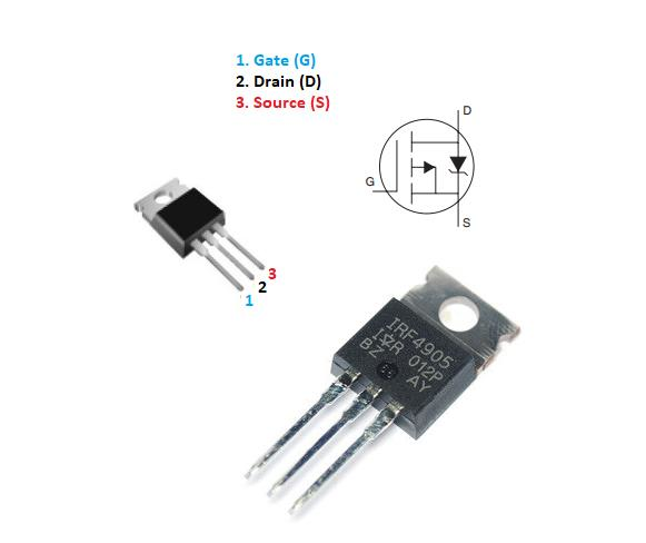 IRF4905 - 55V 74A P Kanal Mosfet - TO220 IRF Mosfet Motorobit ...