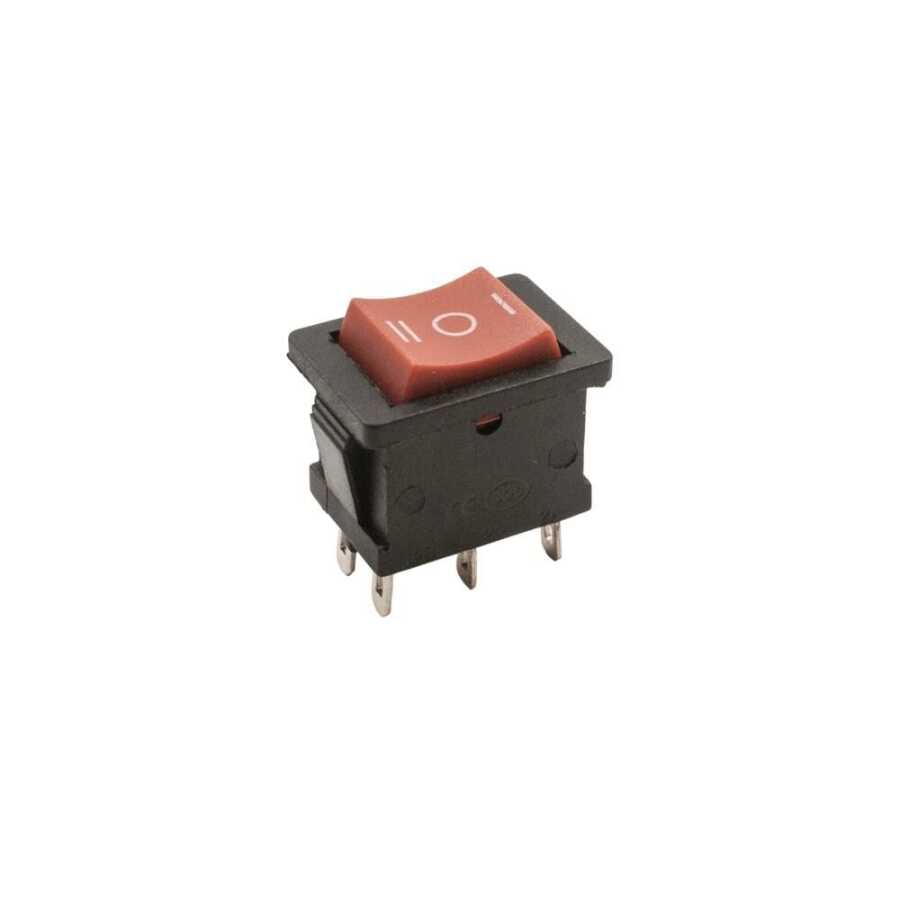 KCD1-5 ON-OFF-ON Switch 6-Pin - Red-Black Motorobit - Motorobit.com
