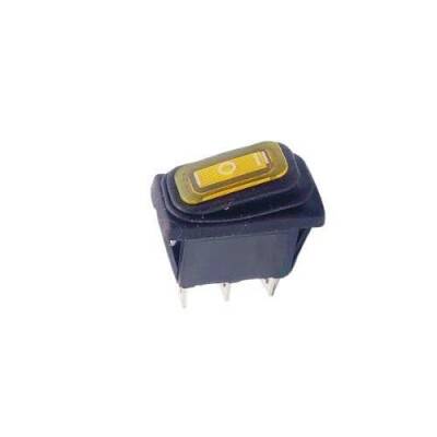 KCD3 15A Waterproof Yellow Light ON-OFF-ON Switch Motorobit - Motorobit.com