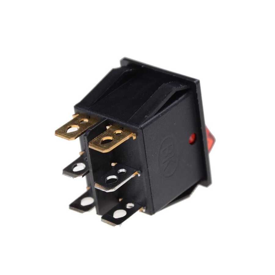 KCD4 Dual Illuminated ON-OFF Switch Red Green 6 Pin Motorobit ...