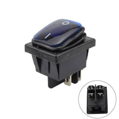 KCD4 Waterproof Blue LED Illuminated ON-OFF Switch 4 Pin Motorobit ...