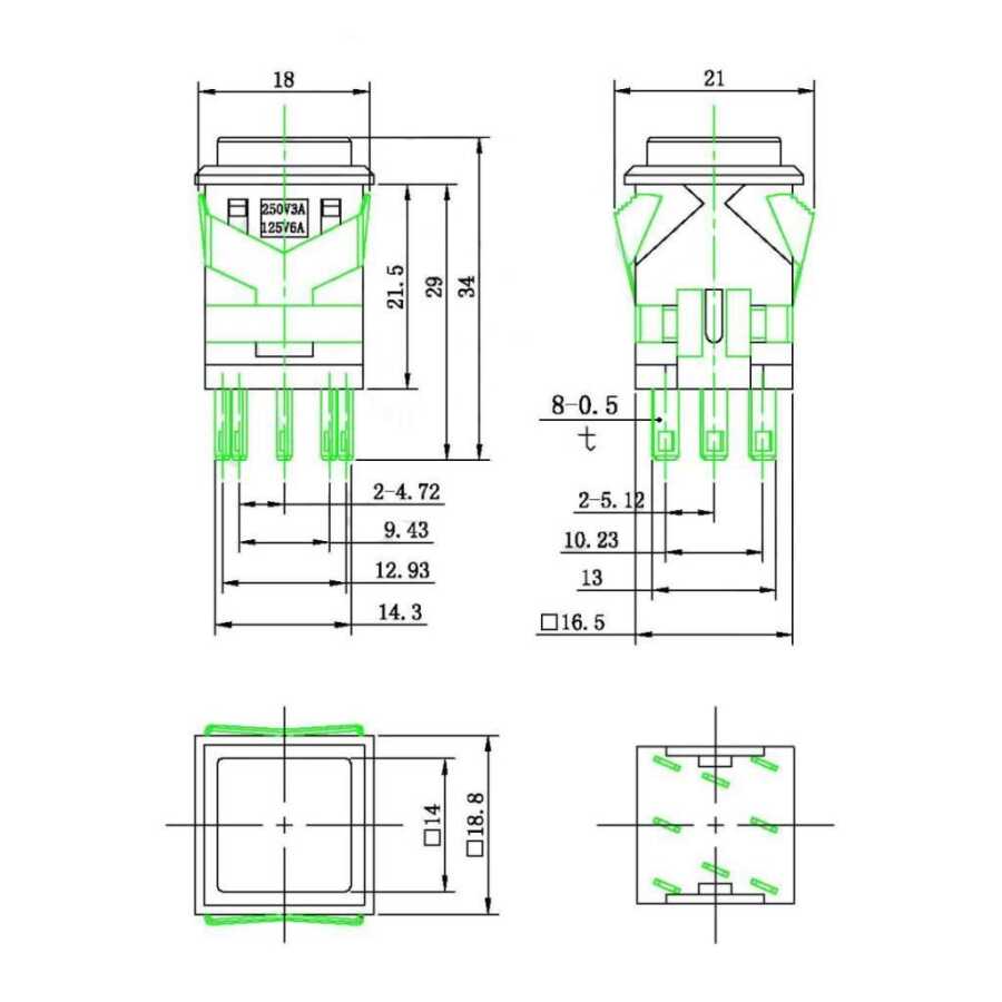 KD2-21 19mm Işıklı Yaylı Push Buton - Kırmızı Push Buton Switch ...