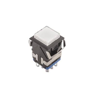 KD2-22 19mm Işıklı Yaylı Push Buton - Beyaz Push Buton Switch Motorobit ...