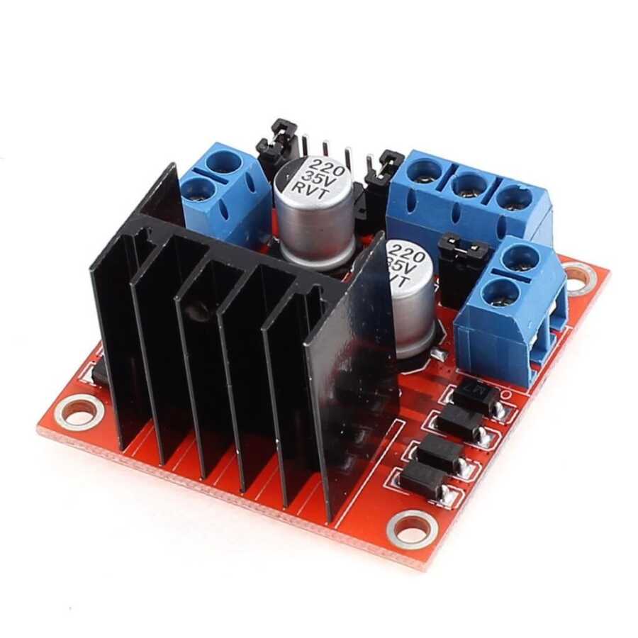 L298N Dual Motor Driver Board with Voltage Regulator (Red PCB ...