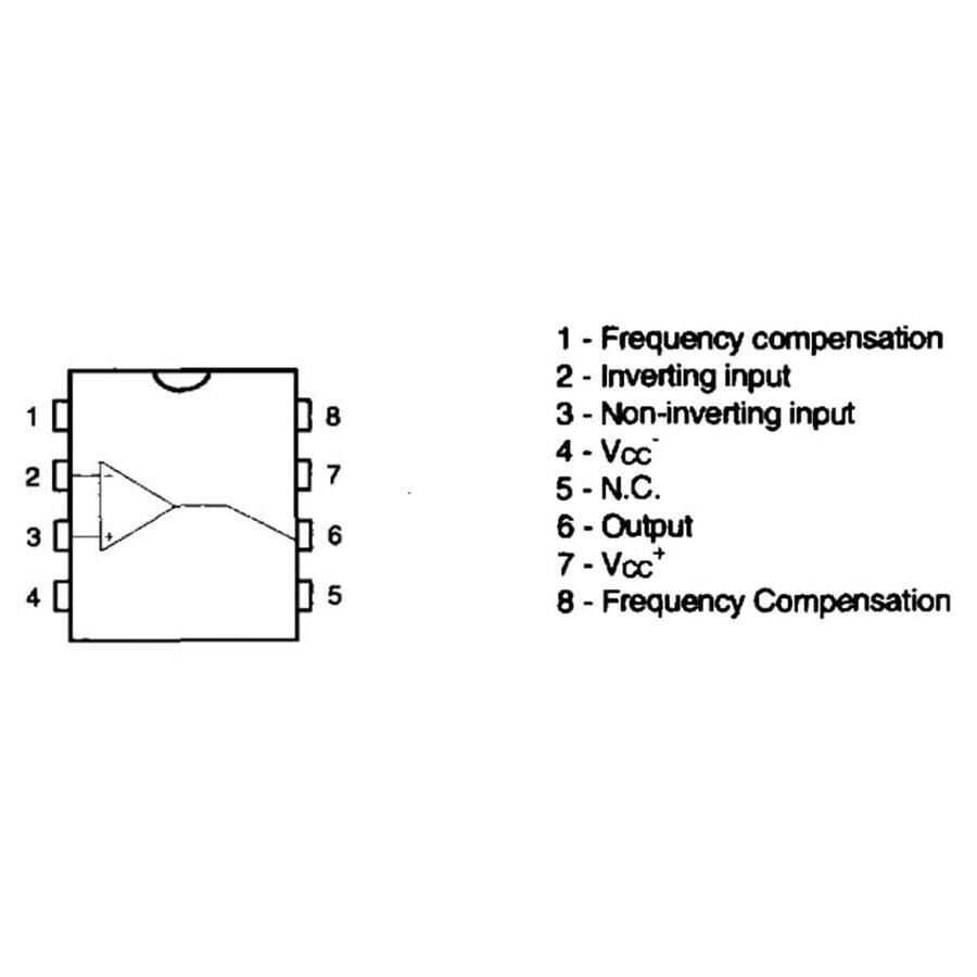LM308N DIP-8 OpAmp Entegresi L/LF/LM/LMD Serisi Motorobit - Motorobit.com