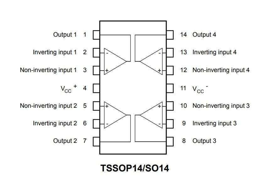 LM324 SOIC-14 SMD OpAmp Entegresi L/LF/LM/LMD Serisi Motorobit - Motorobit.com