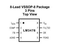 LM3478MM/NOPB TSSOP8 - Kontrol Entegresi L/LF/LM/LMD Serisi Motorobit - Motorobit.com