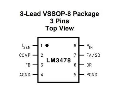 LM3478MM/NOPB TSSOP8 - Kontrol Entegresi L/LF/LM/LMD Serisi Motorobit - Motorobit.com