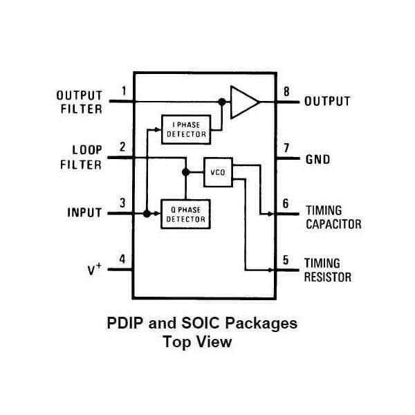 LM567CN DIP-8 Codec Integrated Motorobit - Motorobit.com