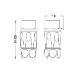LP-20-J04PP-01-001 4-Pin Waterproof Connector - Female Motorobit ...