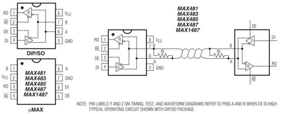 MAX485 DIP8 Entegre MAX/MCP/OP/TC/TDA Serisi Motorobit - Motorobit.com